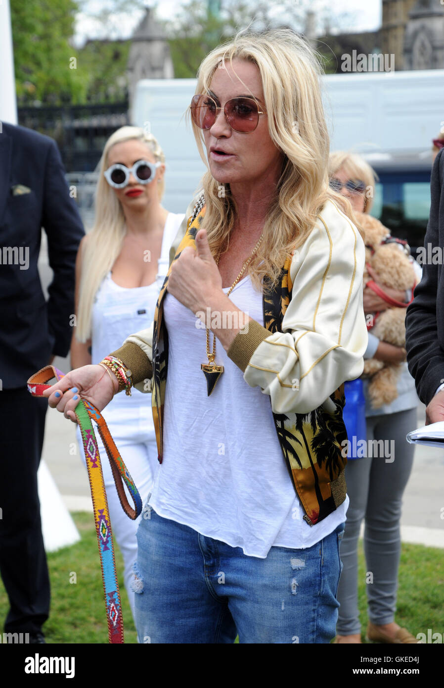 Ban Puppy Farming Demo in Parliament Square with Jodie Marsh and Meg ...