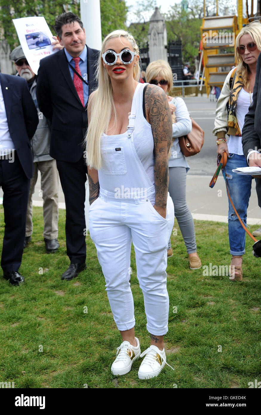Ban Puppy Farming Demo in Parliament Square with Jodie Marsh and Meg ...
