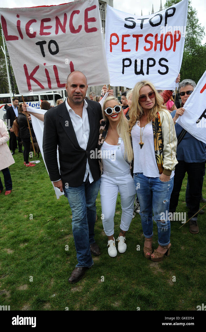 Ban Puppy Farming Demo in Parliament Square with Jodie Marsh and Meg ...