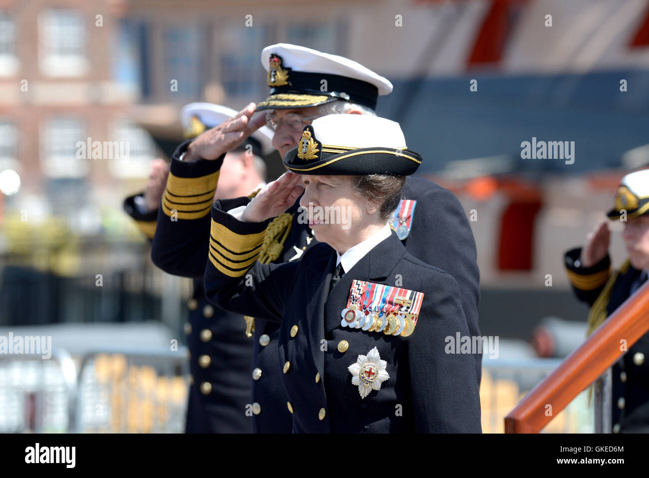The unveiling of the restored HMS Hood ships bell at Portsmouth ...