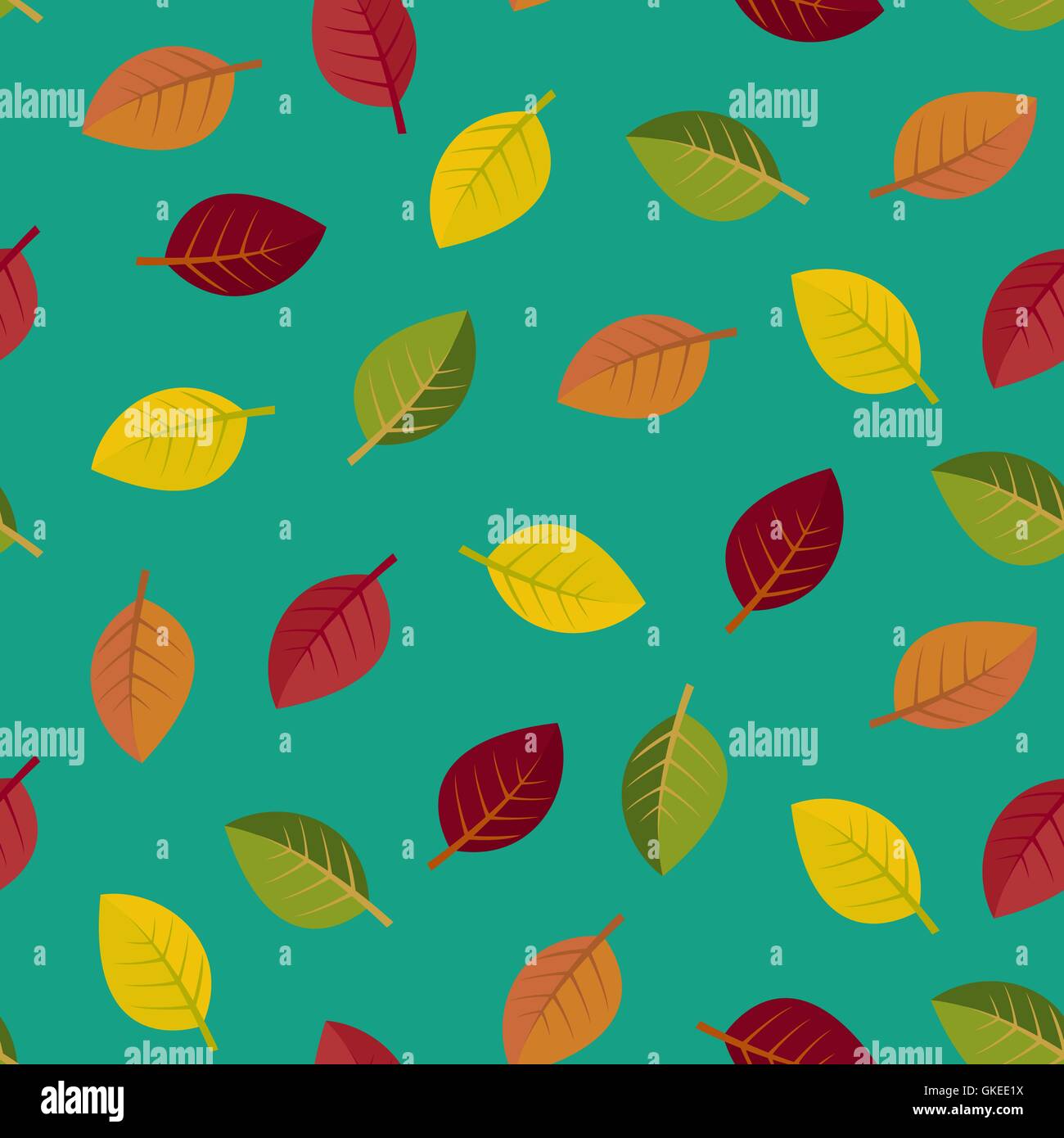Seamless autumn leaves. vector illustration Stock Vector Image & Art ...