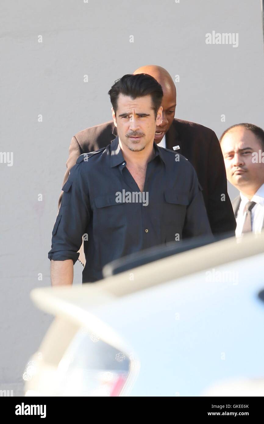 Colin Farrell seen at the ABC studios for Jimmy Kimmel Live! Featuring ...