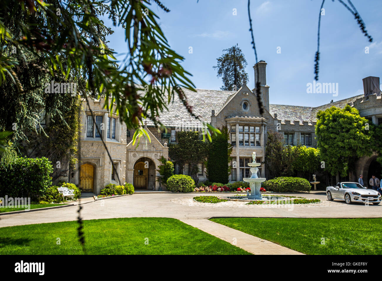 The Playboy Mansion is the home of Playboy magazine founder Hugh Hefner ...