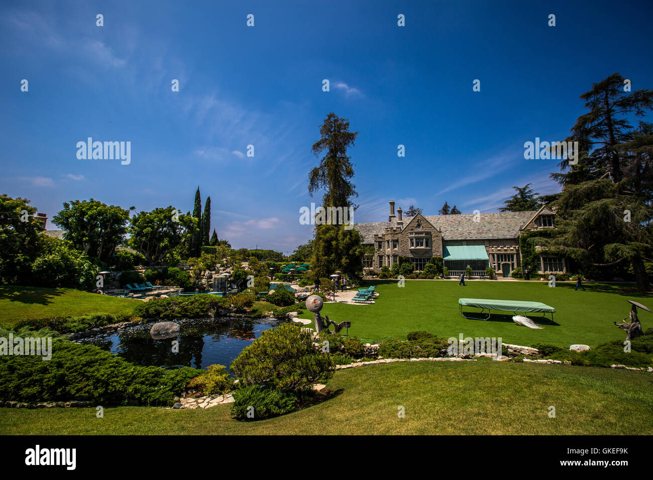 The Playboy Mansion is the home of Playboy magazine founder Hugh Hefner ...