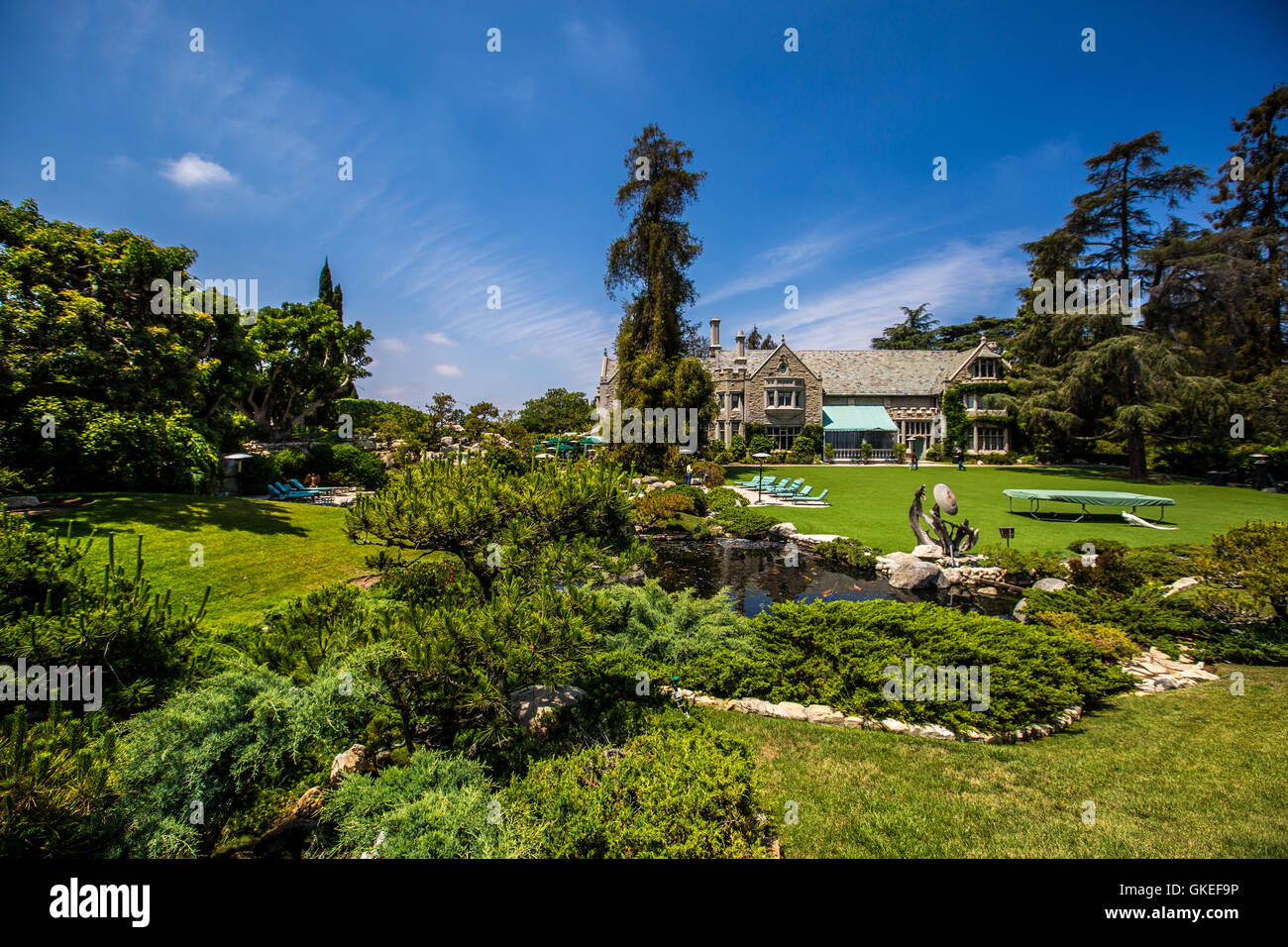 The Playboy Mansion is the home of Playboy magazine founder Hugh Hefner ...