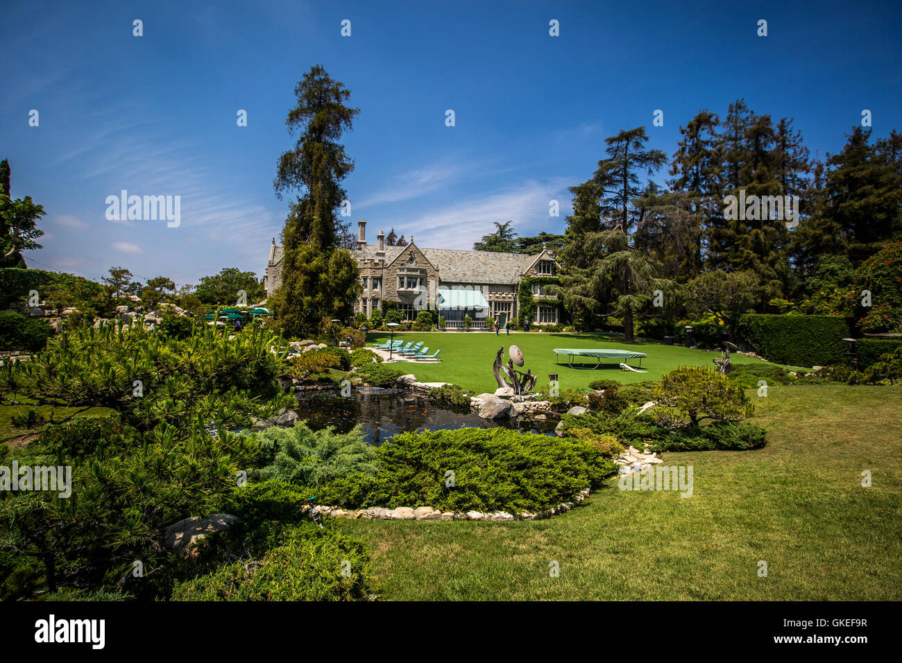 The Playboy Mansion is the home of Playboy magazine founder Hugh Hefner ...