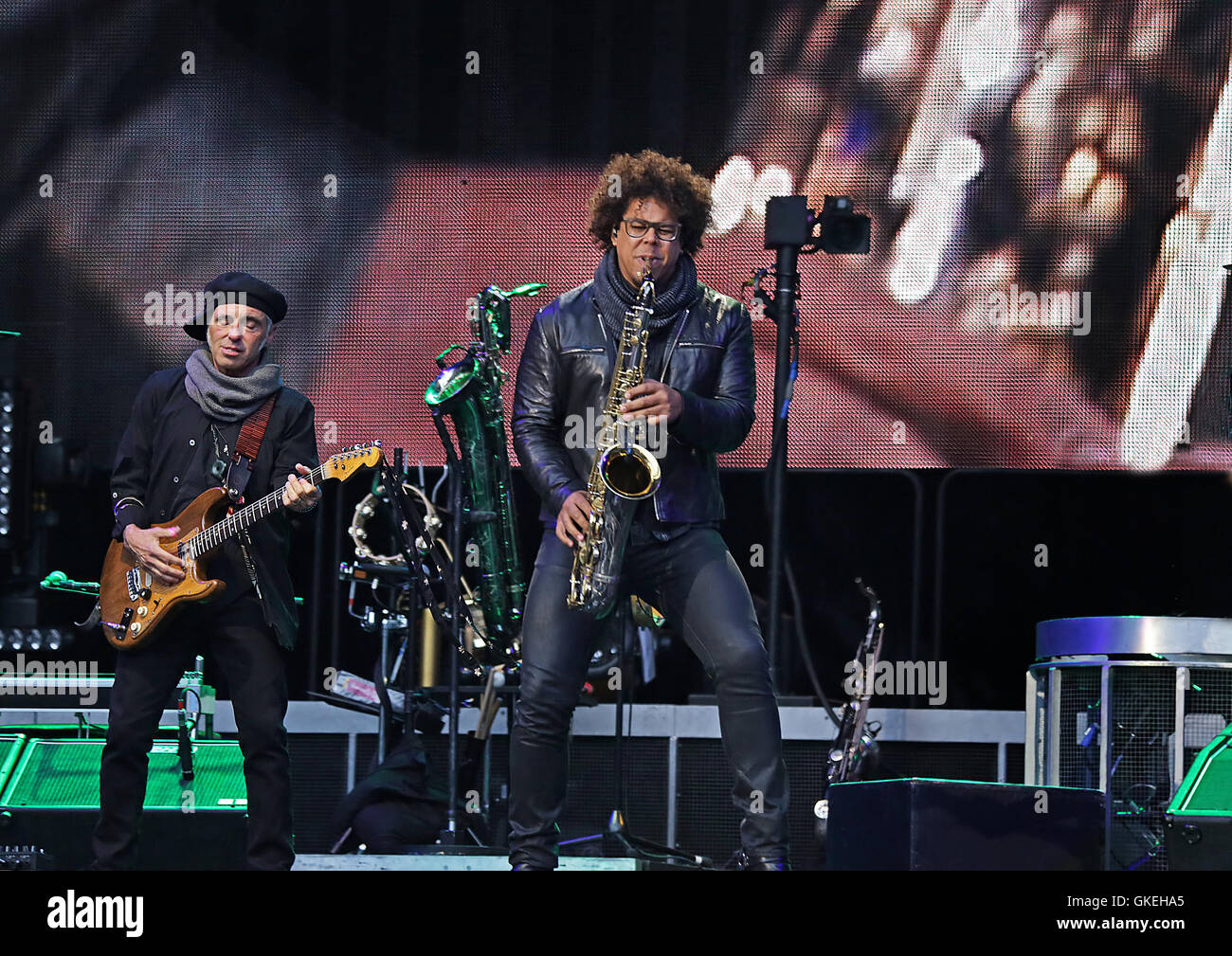 Bruce Springsteen and The E Street Band performing at Manchester Etihad ...