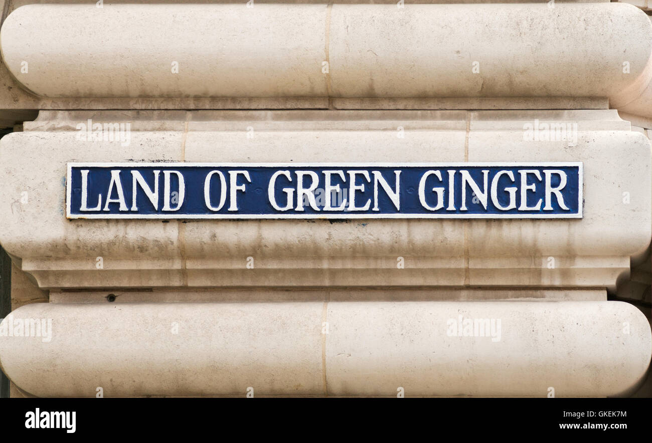 Land of Green Ginger sign, Kingston upon Hull, Yorkshire, England, UK ...