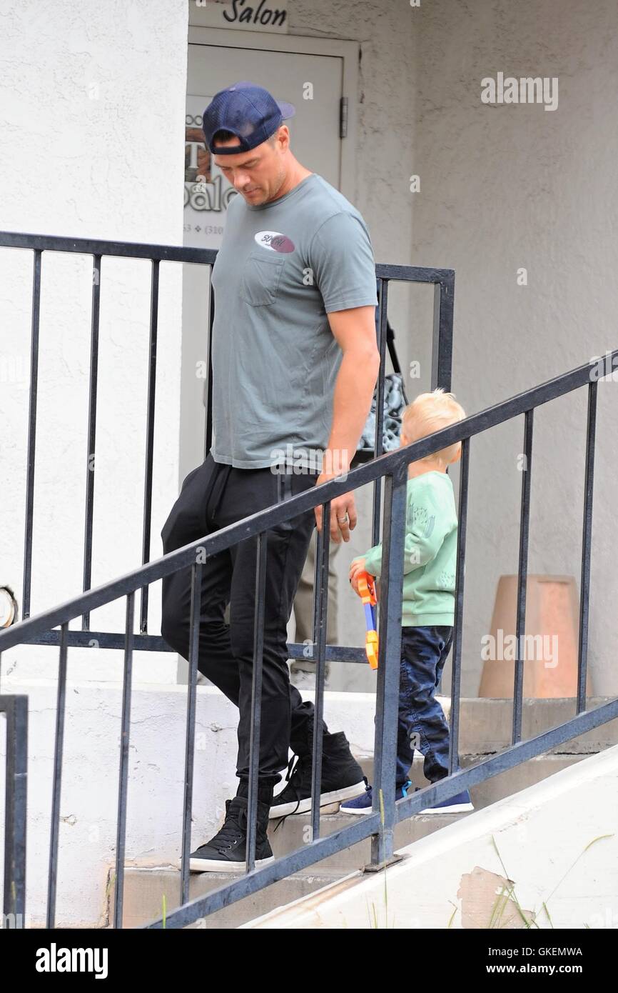 Josh Duhamel spotted out with his son Axl Jack Duhamel in Brentwood ...