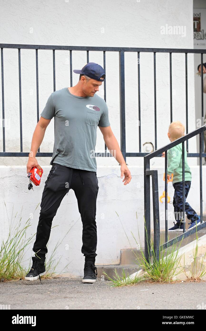 Josh Duhamel spotted out with his son Axl Jack Duhamel in Brentwood ...