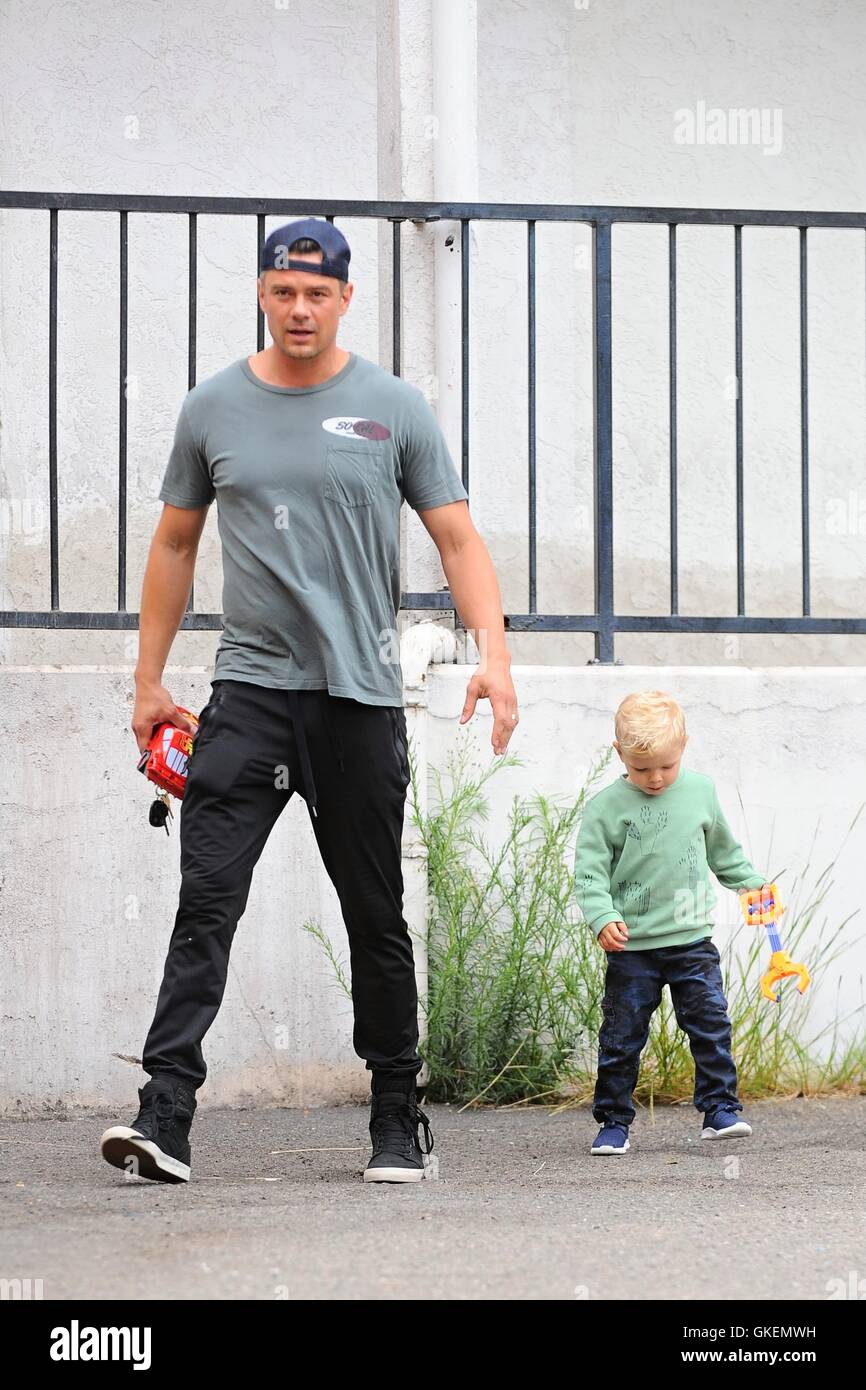 Josh Duhamel spotted out with his son Axl Jack Duhamel in Brentwood ...