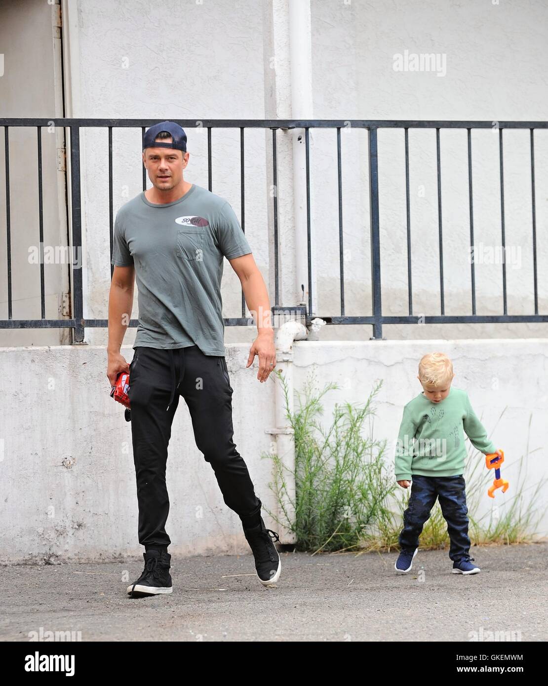 Josh Duhamel spotted out with his son Axl Jack Duhamel in Brentwood ...