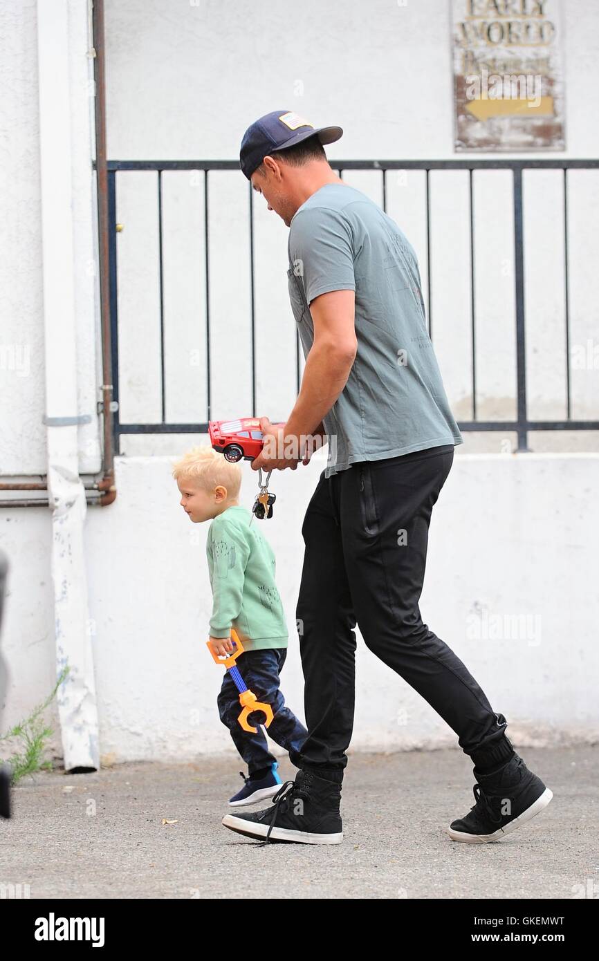 Josh Duhamel spotted out with his son Axl Jack Duhamel in Brentwood ...