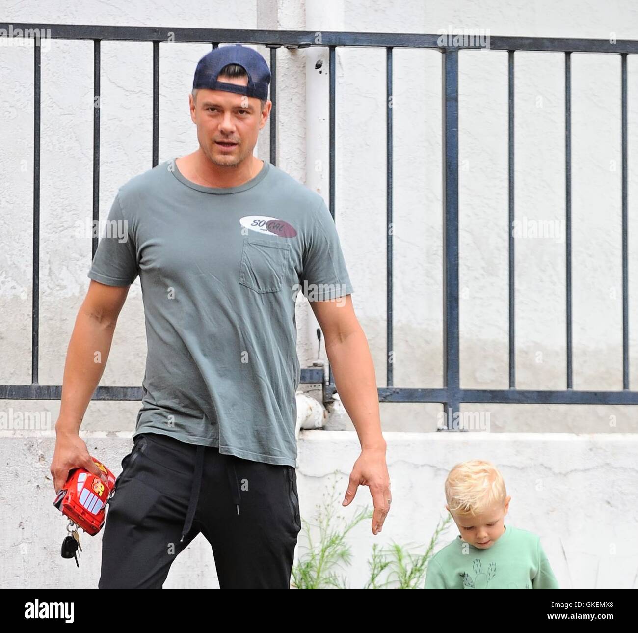 Josh Duhamel spotted out with his son Axl Jack Duhamel in Brentwood ...
