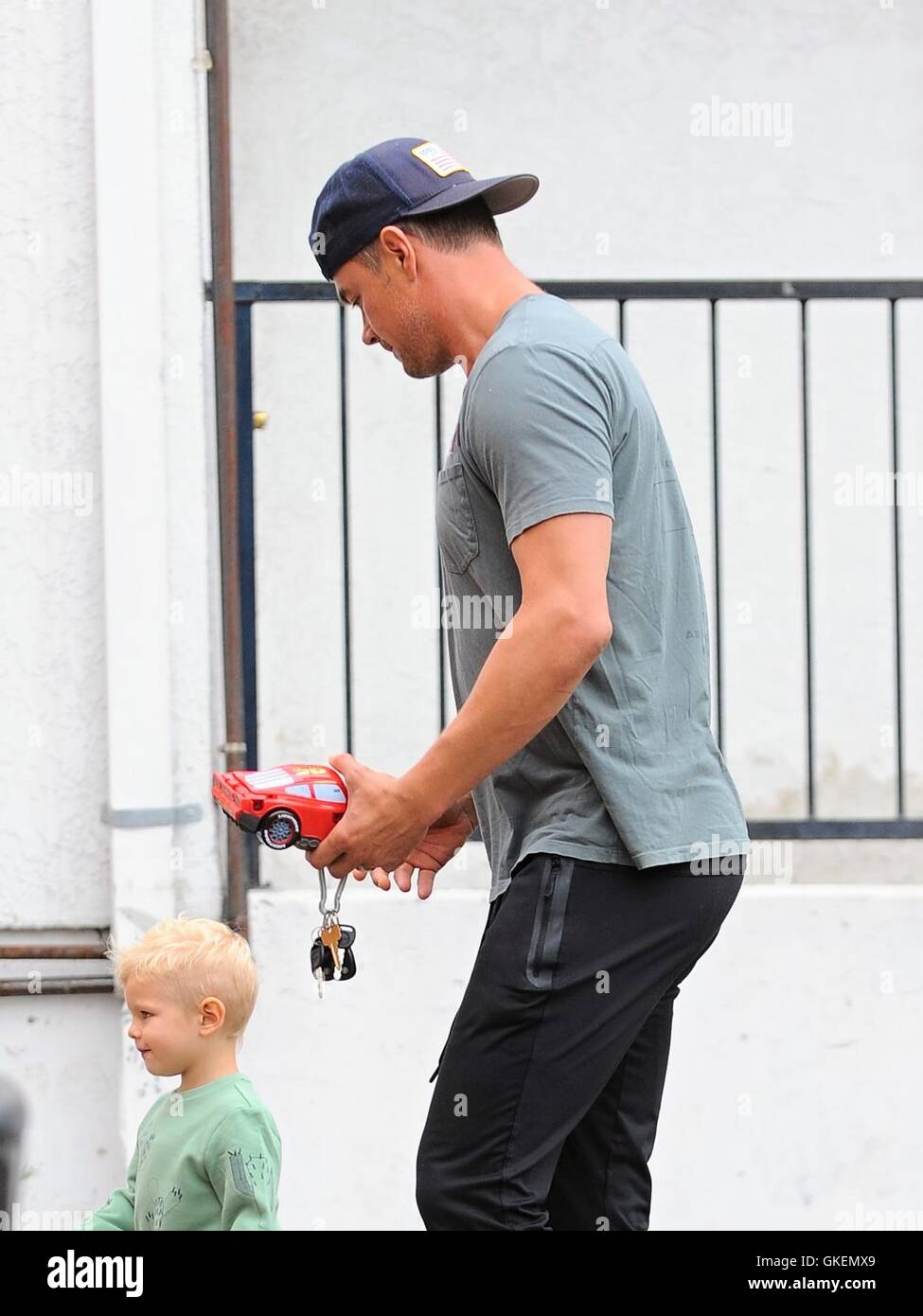 Josh Duhamel spotted out with his son Axl Jack Duhamel in Brentwood ...