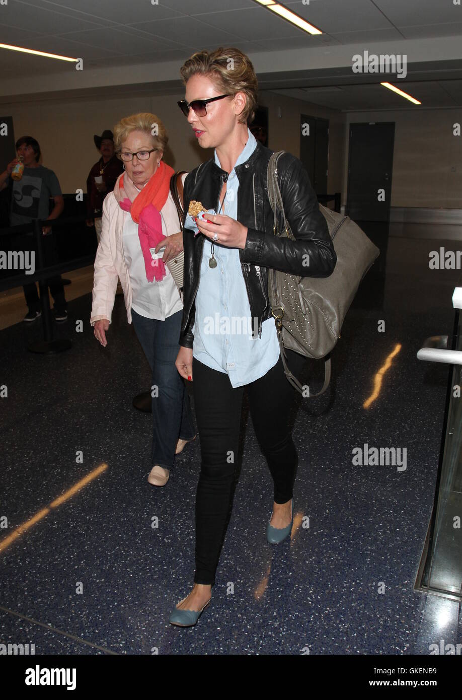 Katherine Heigl and her mother Nancy Heigl arrive at Los Angeles ...