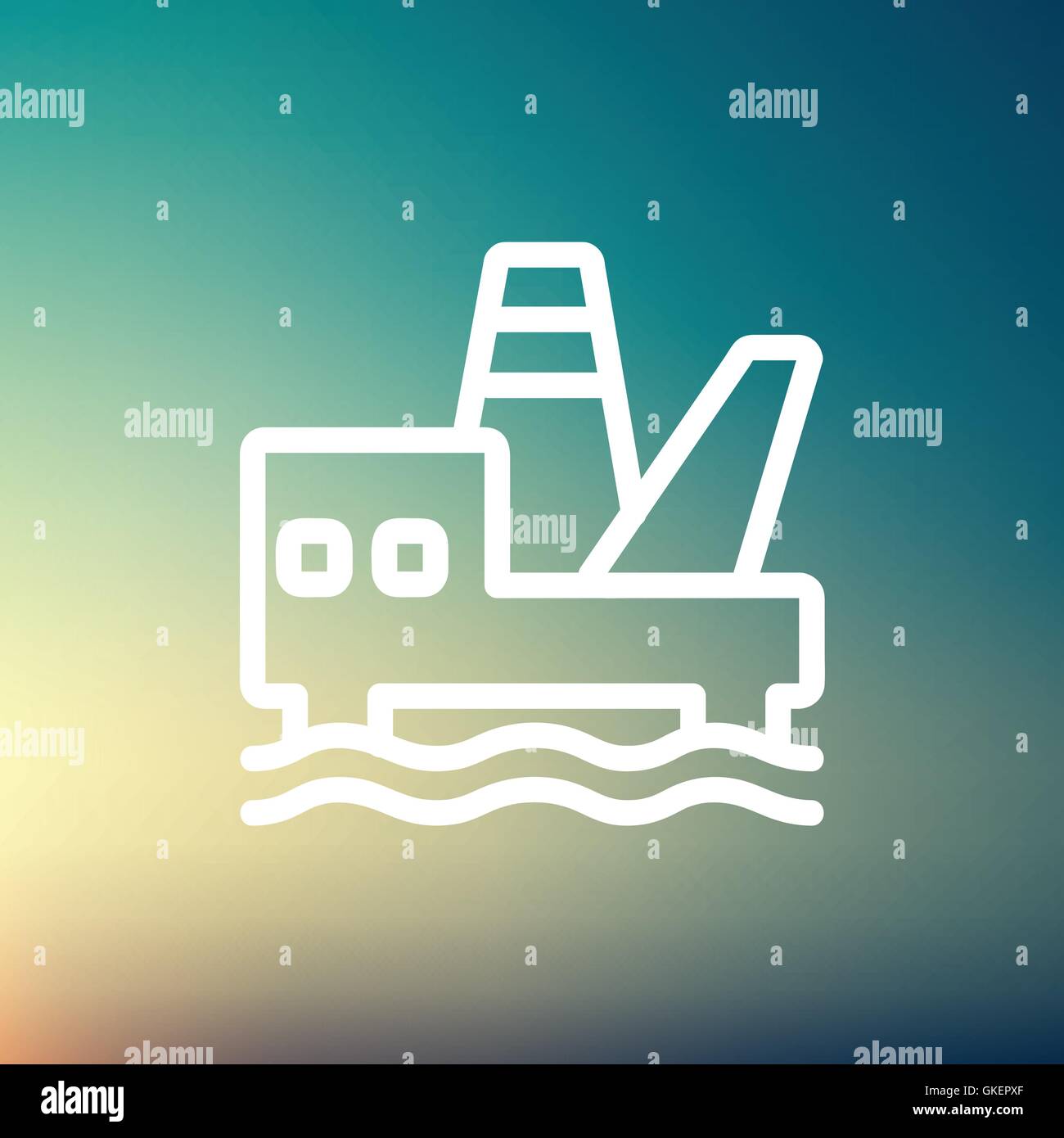 Oil offshore drilling platform Stock Vector Images - Alamy