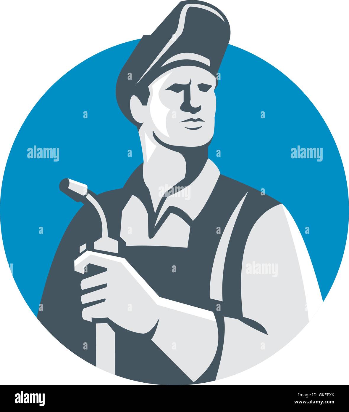 Holding welding torch Stock Vector Images - Alamy