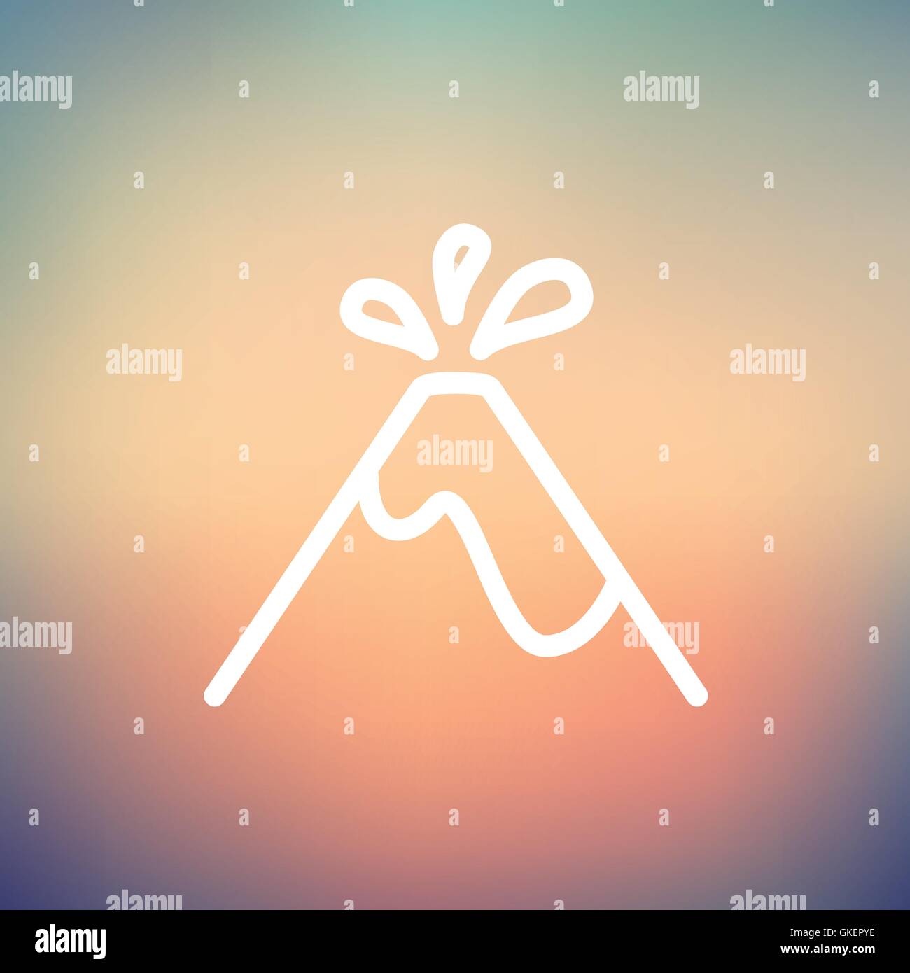 Volcano explosion icon outline Stock Vector Images - Alamy