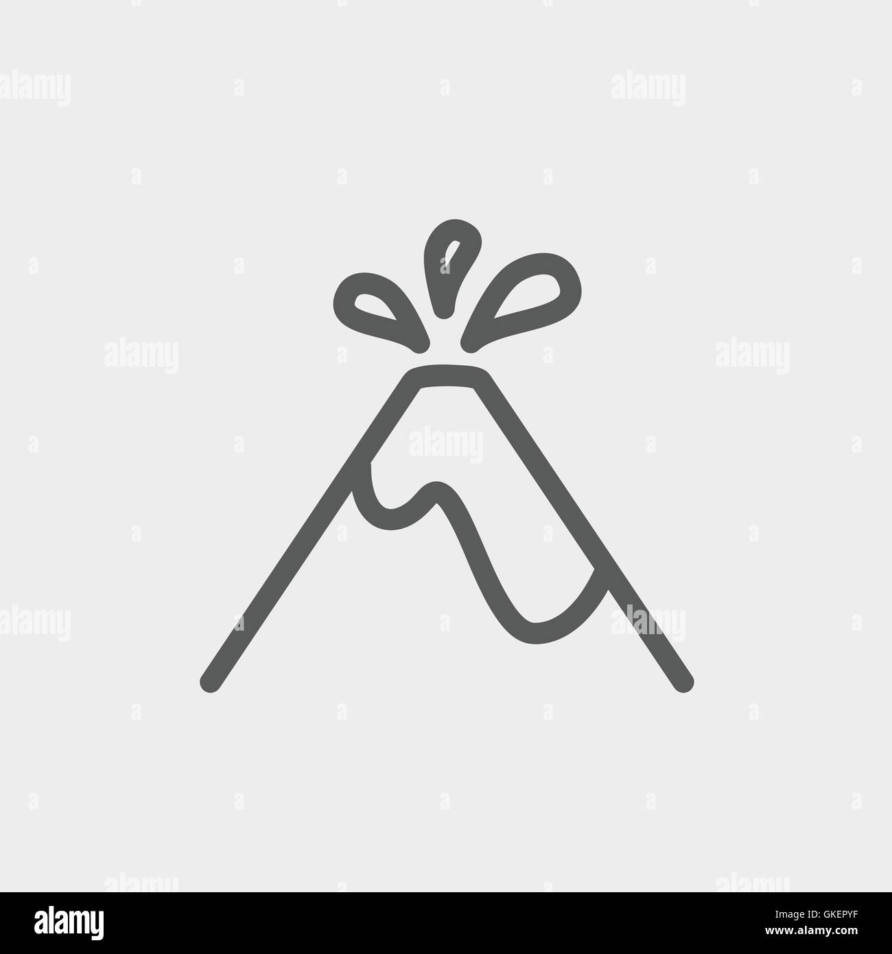 Volcano explosion icon outline Stock Vector Images - Alamy