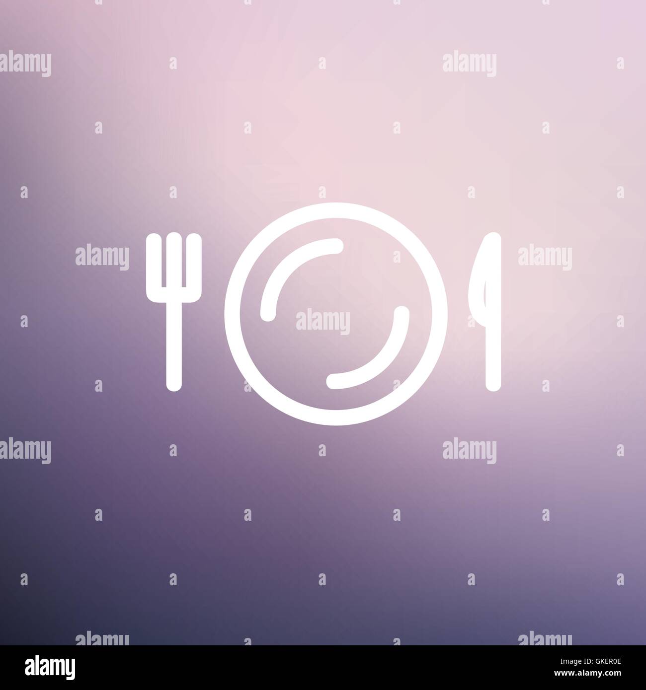 Fork on set table Stock Vector Images - Alamy