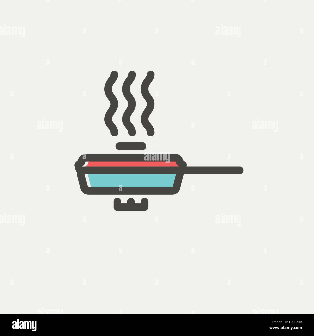 Flat frying pan Stock Vector Images - Alamy
