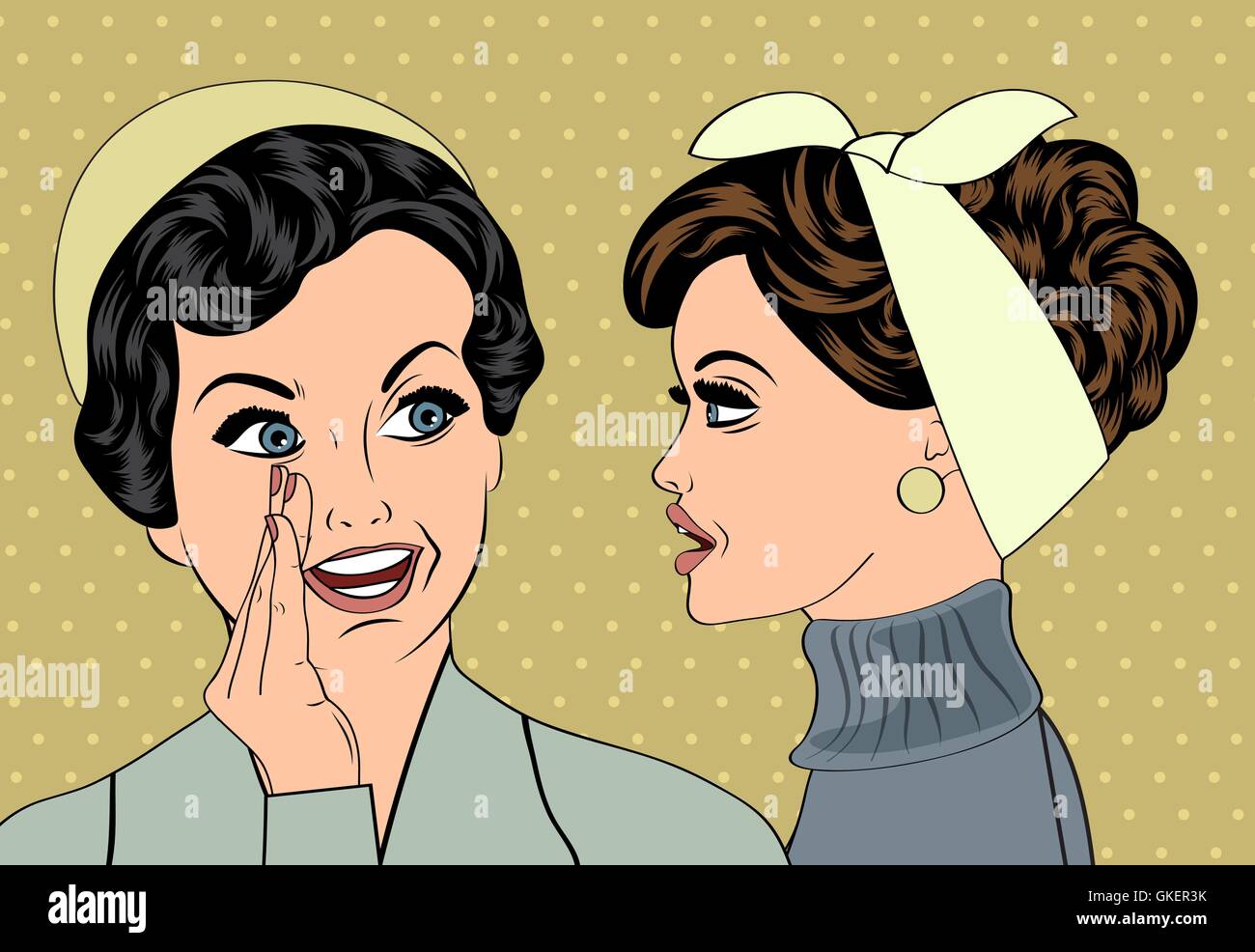 Vintage women gossip Stock Vector Images - Alamy
