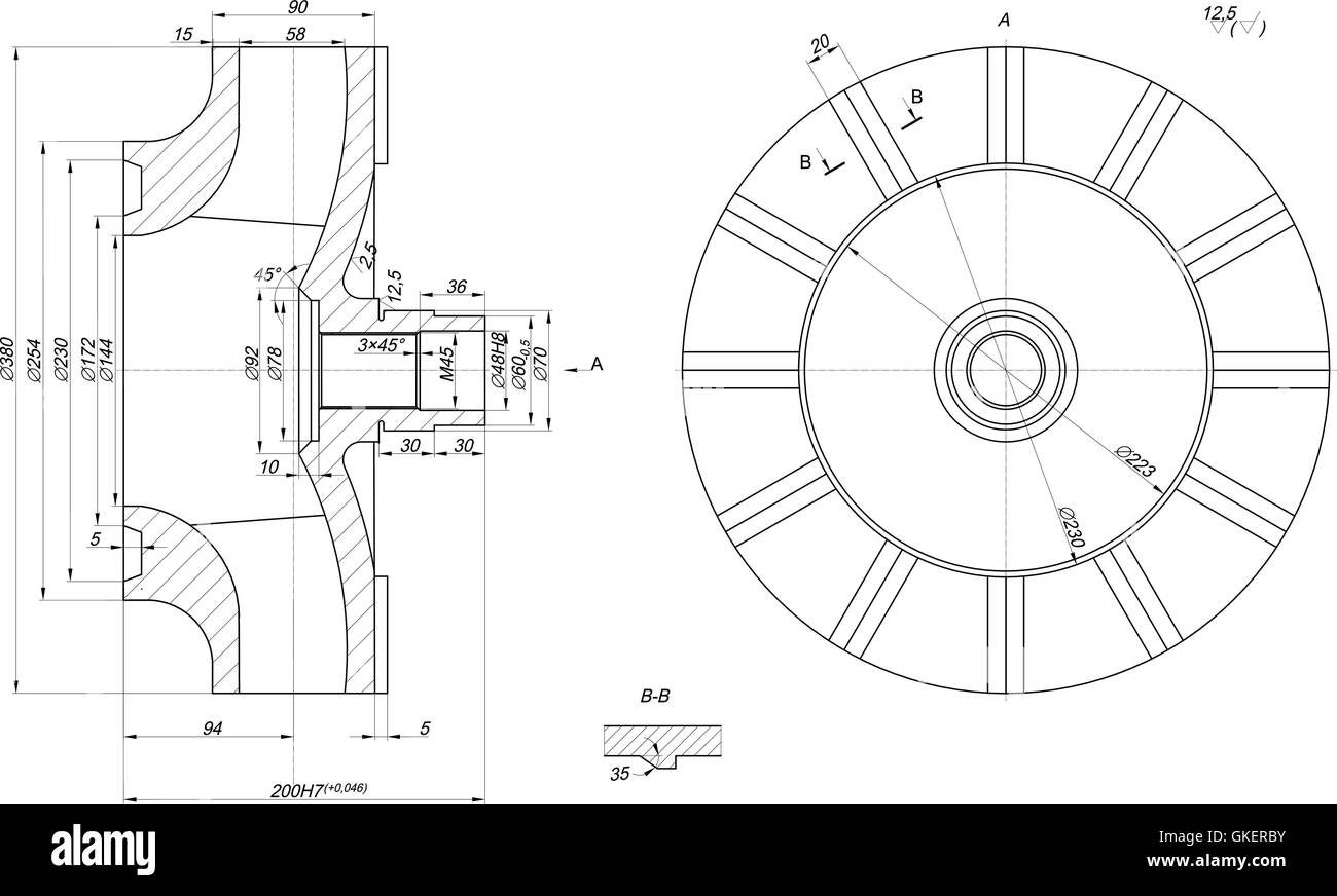 Expanded wheel sketch with span Stock Vector Image & Art - Alamy