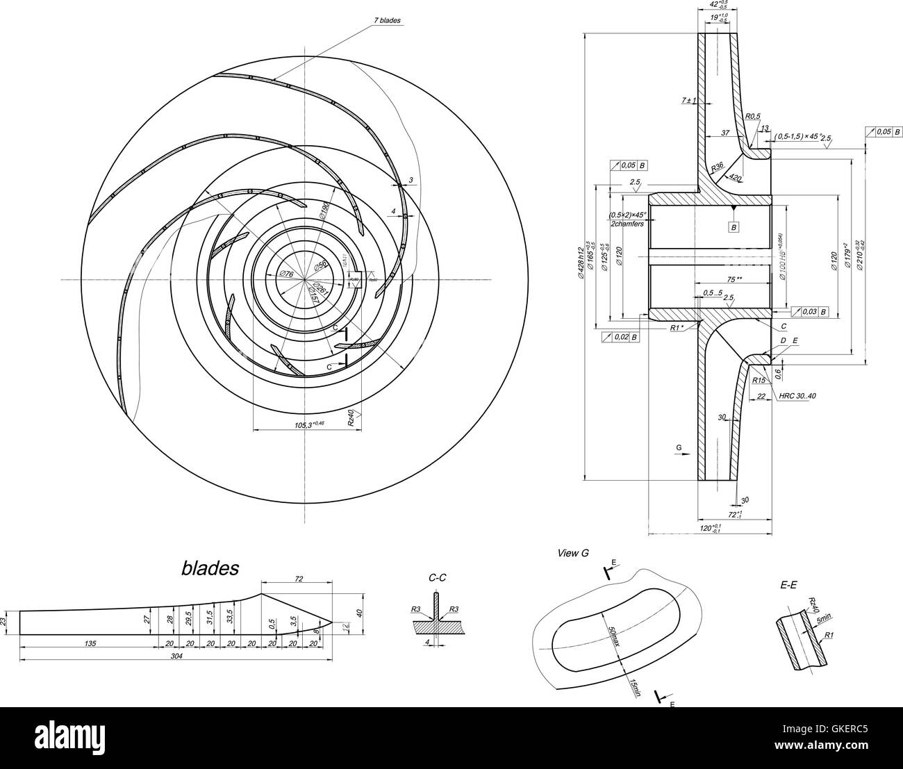 Expanded sketch wheel with radius Stock Vector Image & Art - Alamy