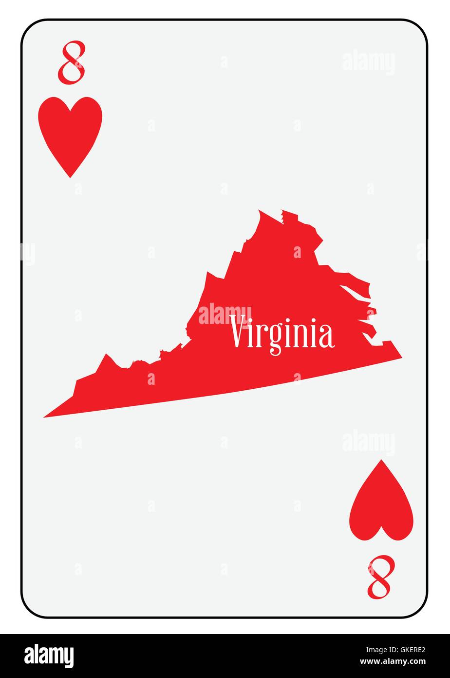 USA Playing Card 8 Hearts Stock Vector Image & Art - Alamy