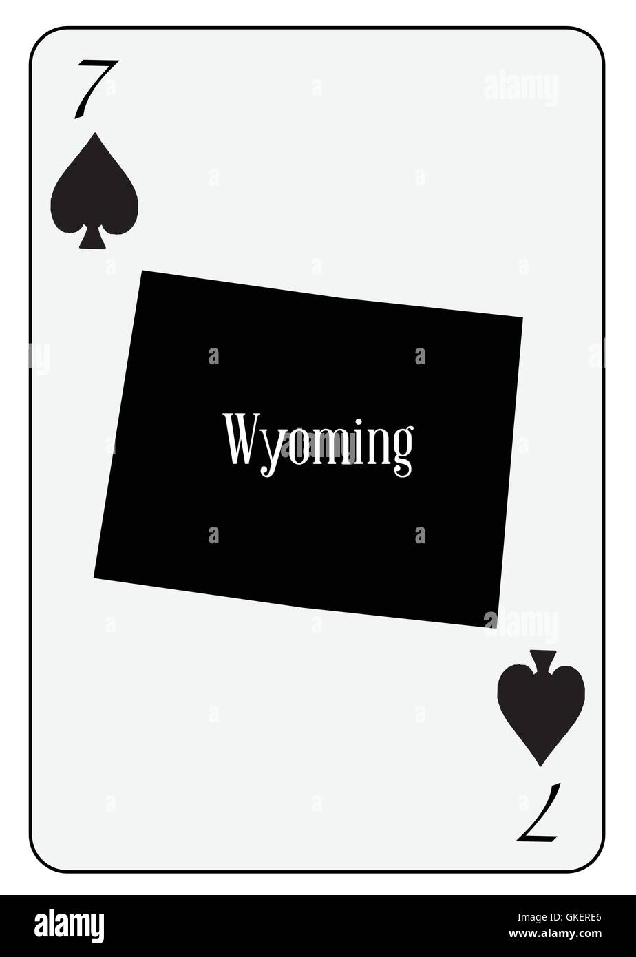 USA Playing Card 7 SPades Stock Vector Image & Art - Alamy