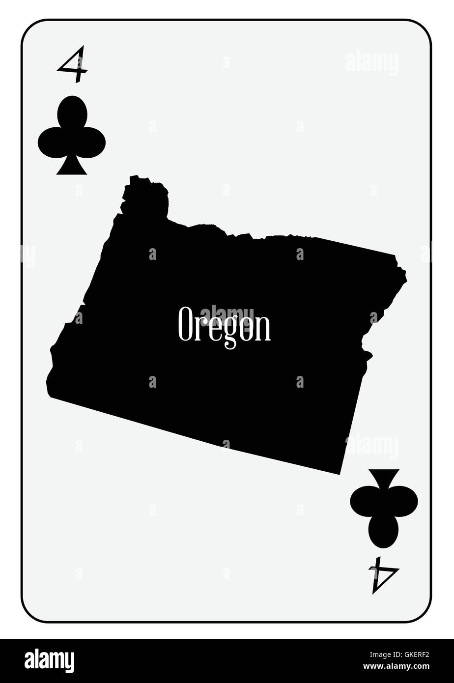 USA Playing Card 4 Clubs Stock Vector Image & Art - Alamy