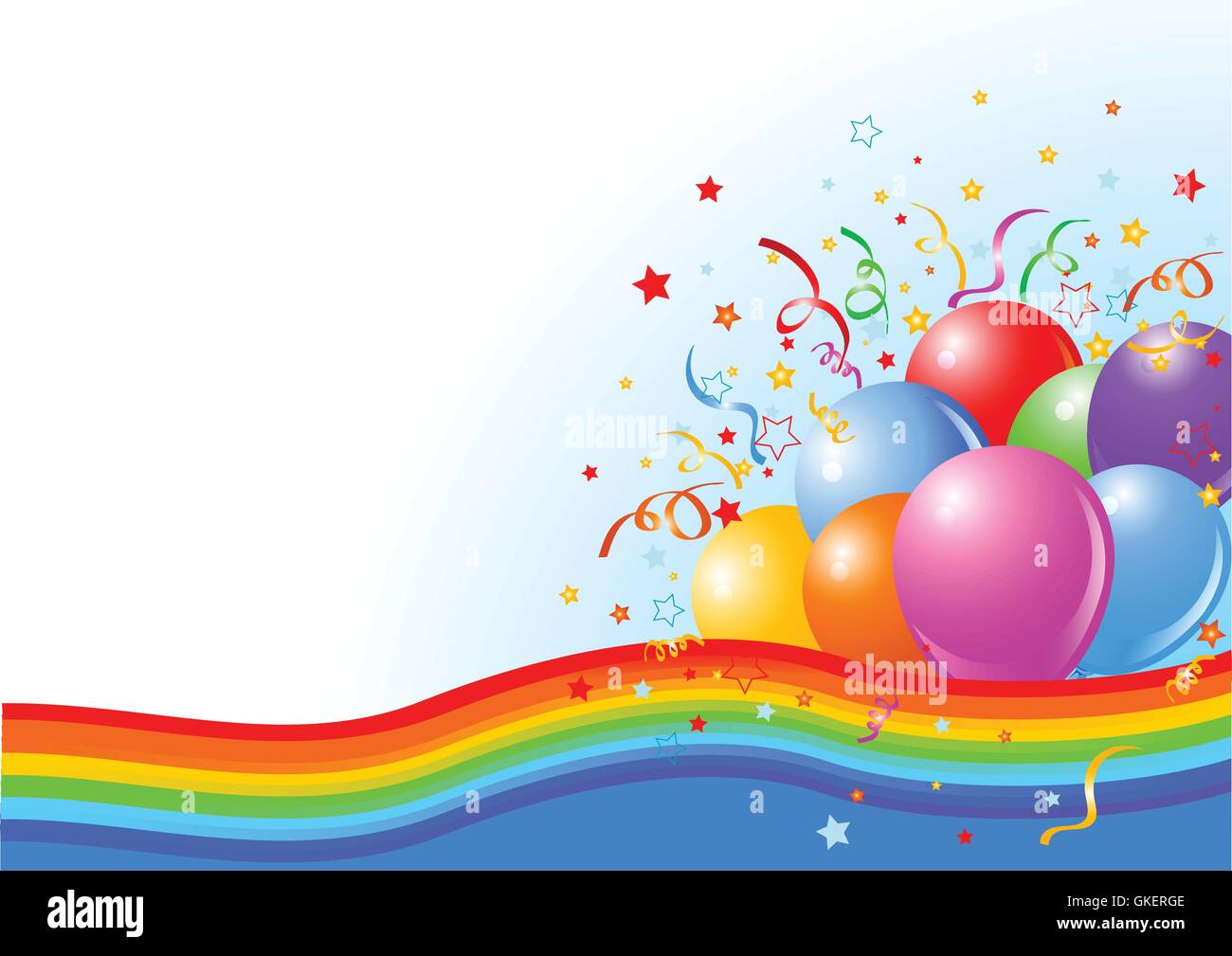 Bunch fun balloons birthday Stock Vector Images - Alamy