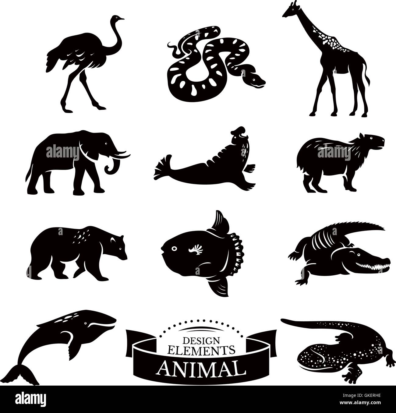 Set of animal icons Stock Vector Image & Art - Alamy