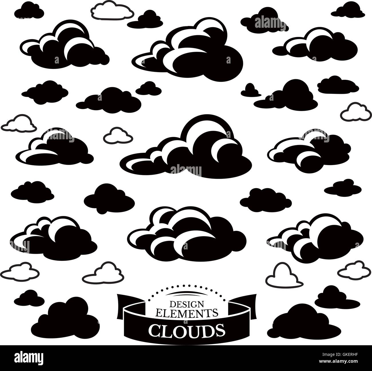 Collection of different cloud icons Stock Vector Image & Art - Alamy