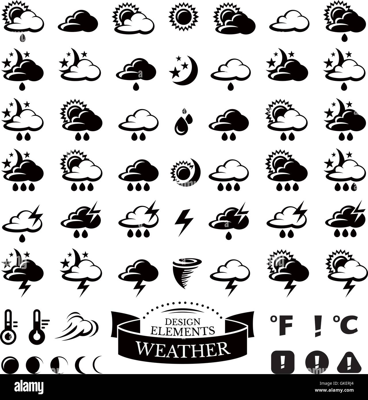 Collection of different weather icons Stock Vector Image & Art - Alamy