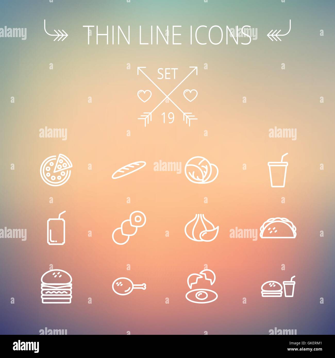 Meat food set Stock Vector Images - Alamy