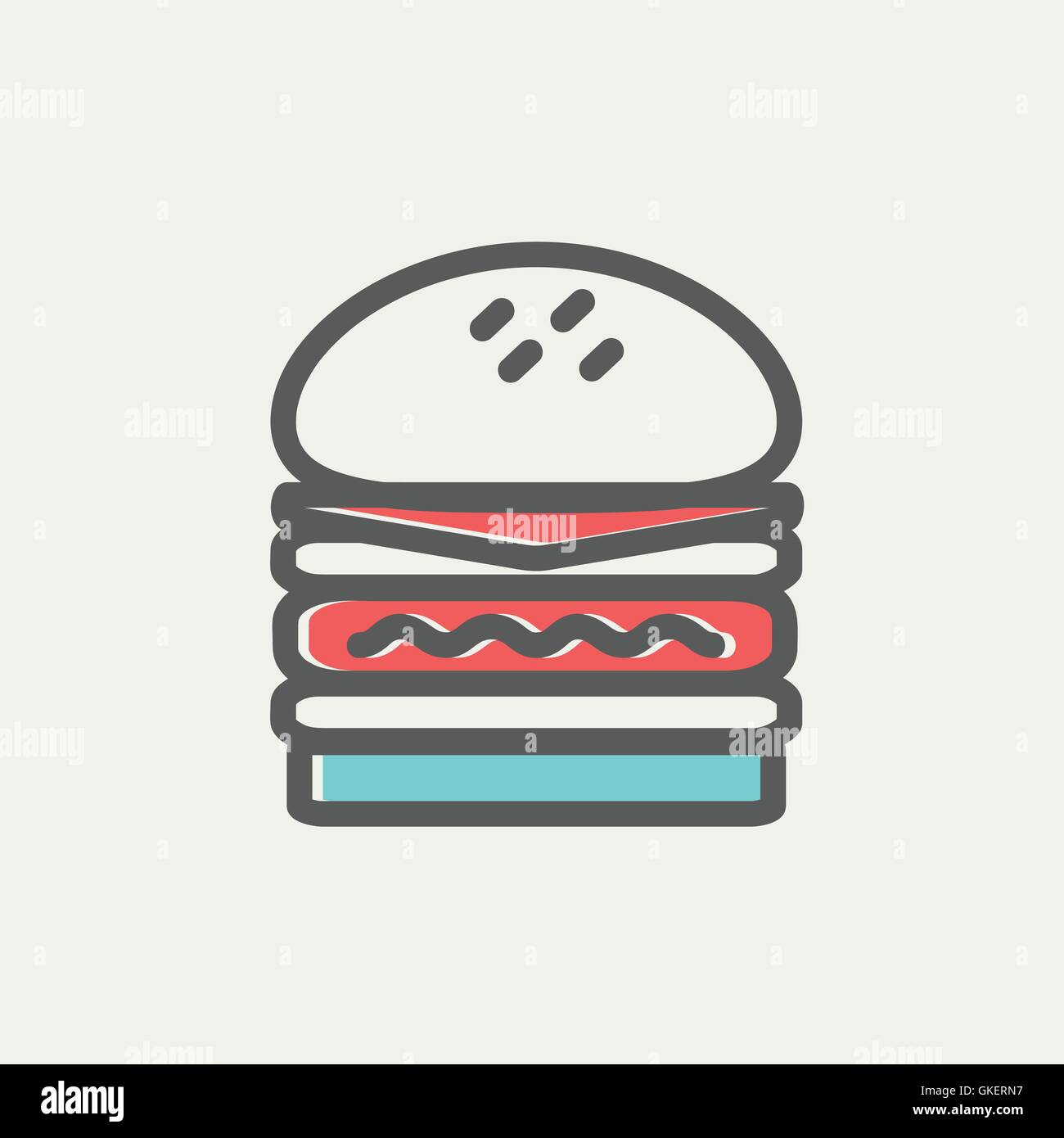 Simple outline ketchup icon hi-res stock photography and images - Alamy