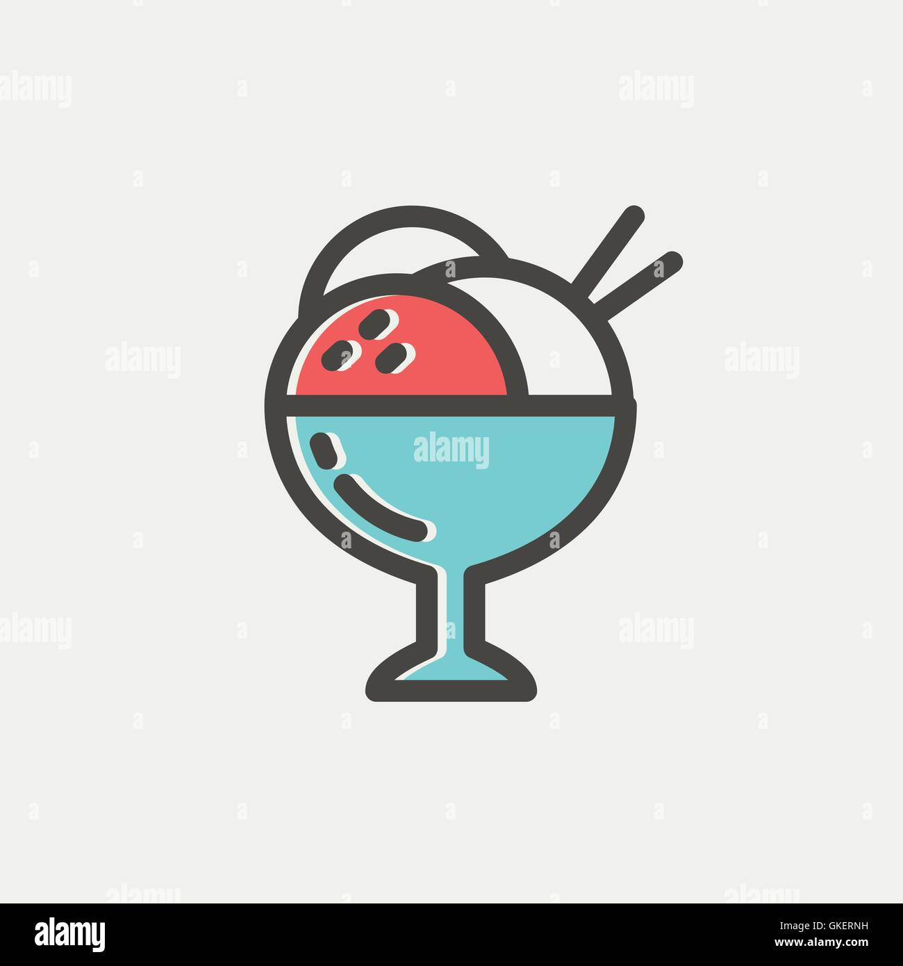 Outline cartoon ice cream Stock Vector Images - Alamy