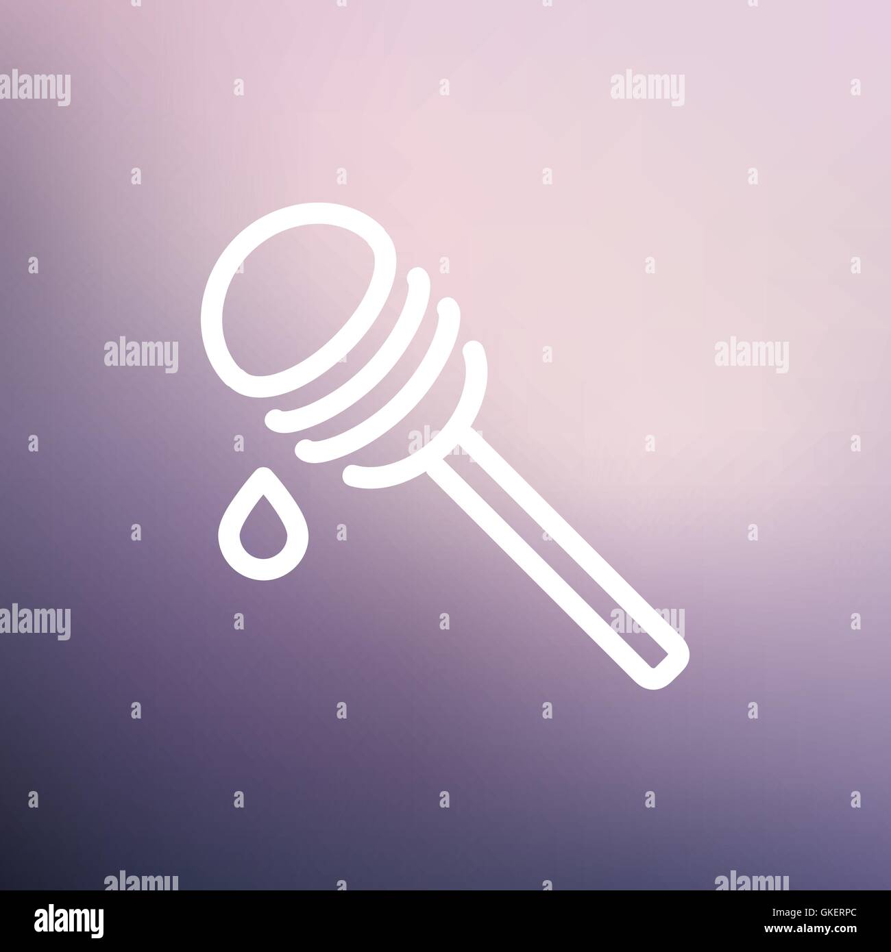 Honey dipper icon linear Stock Vector Images - Alamy