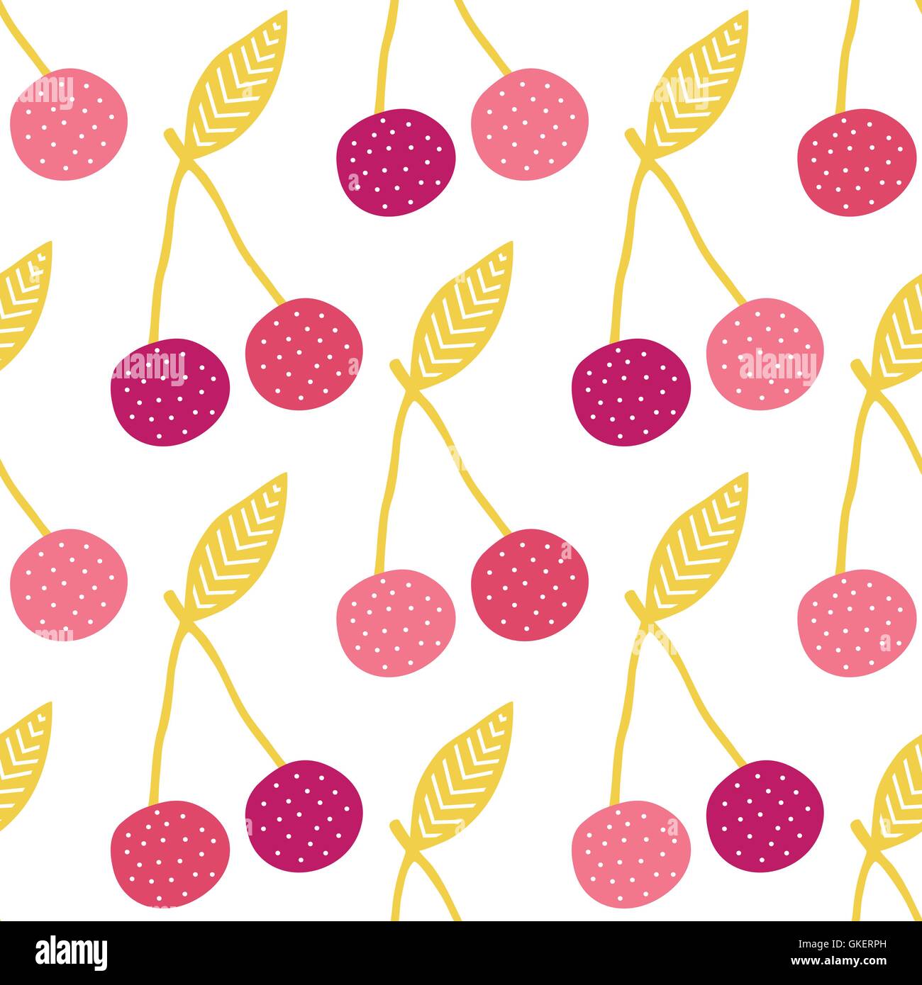 Vector yummy cherries seamless pattern background Stock Vector Image ...