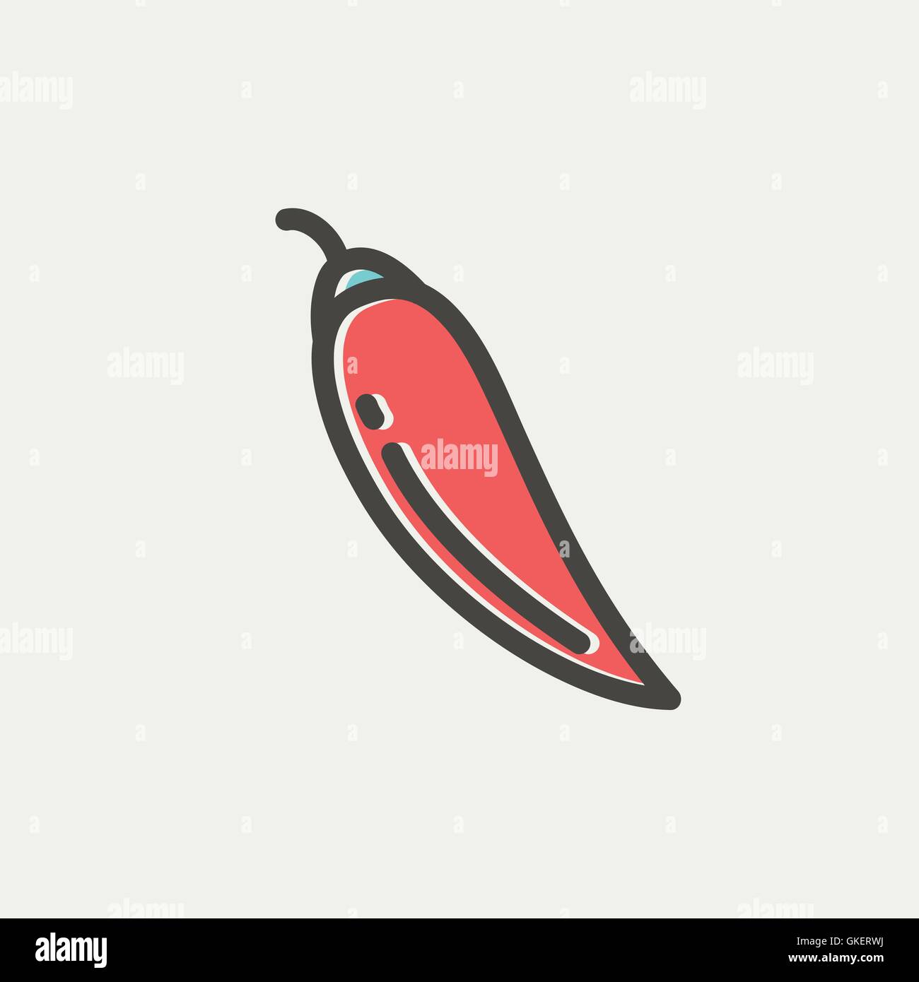 Chilli icon Stock Vector Images - Alamy