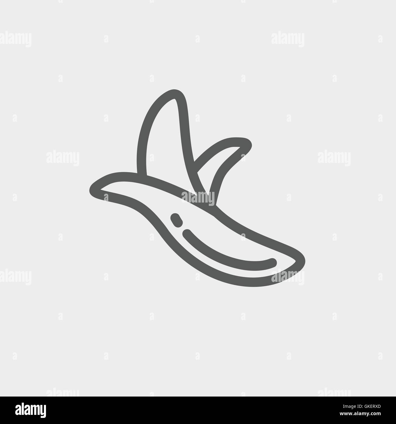 Line art icon banana Black and White Stock Photos & Images - Alamy