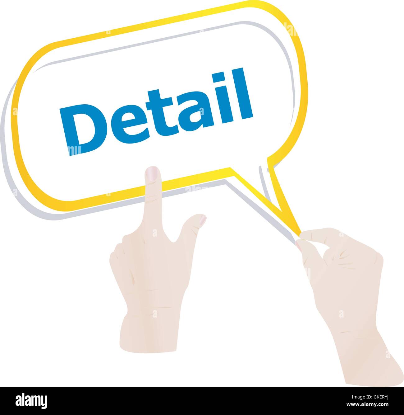 hands holding abstract cloud with detail word vector Stock Vector Image ...