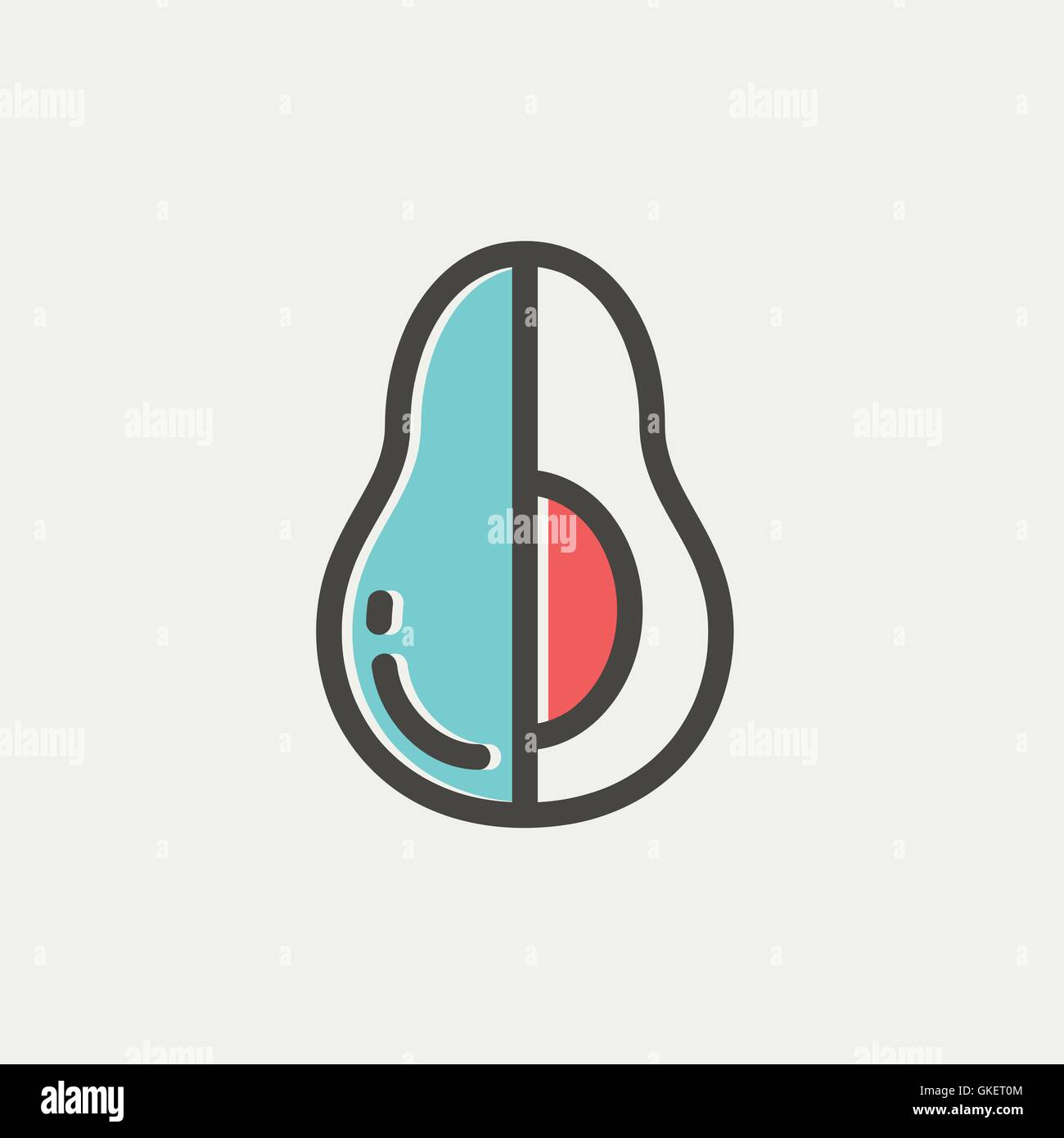 Avocado line Stock Vector Images - Alamy