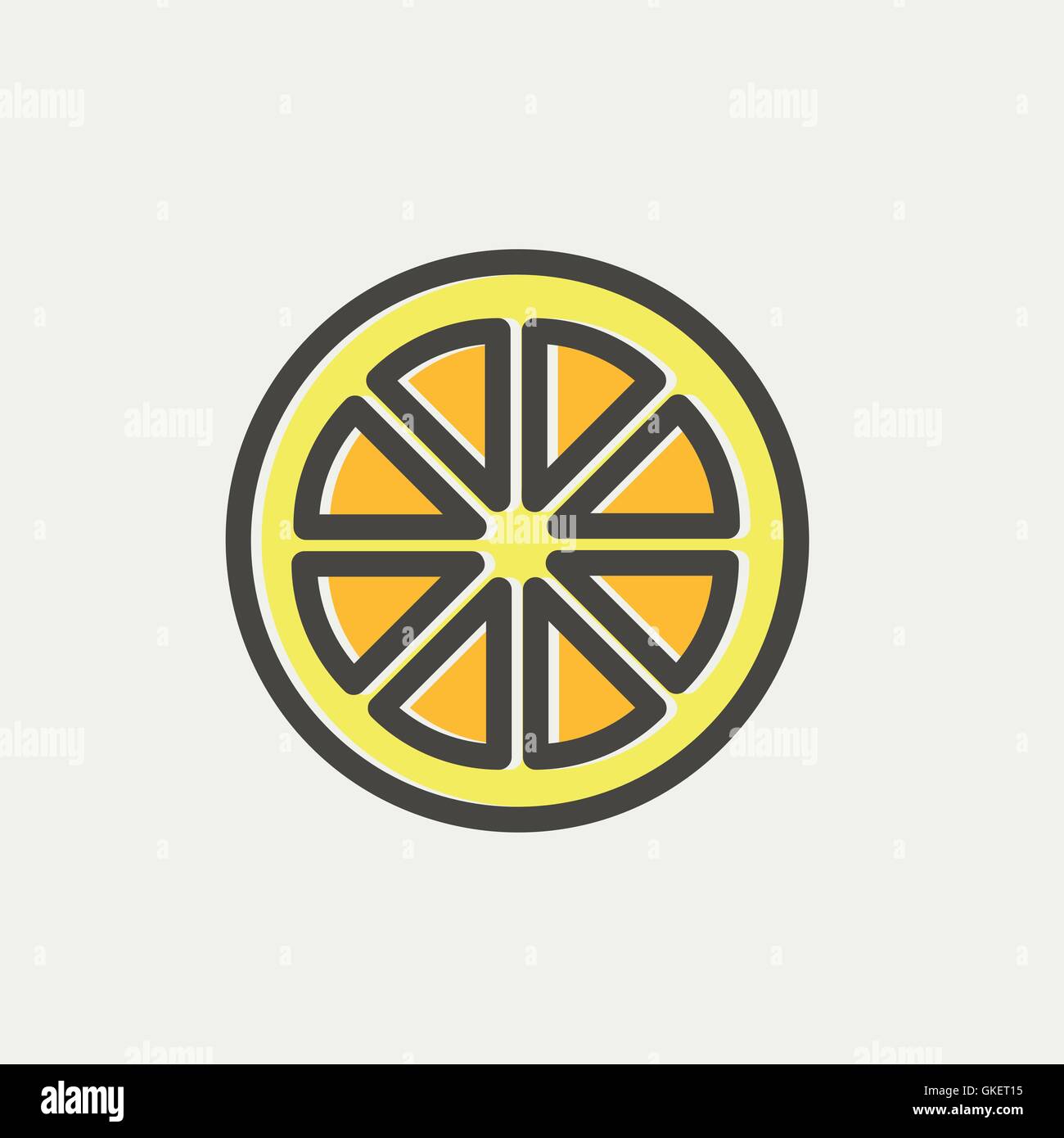 Lemon sliced isolated Stock Vector Images - Alamy