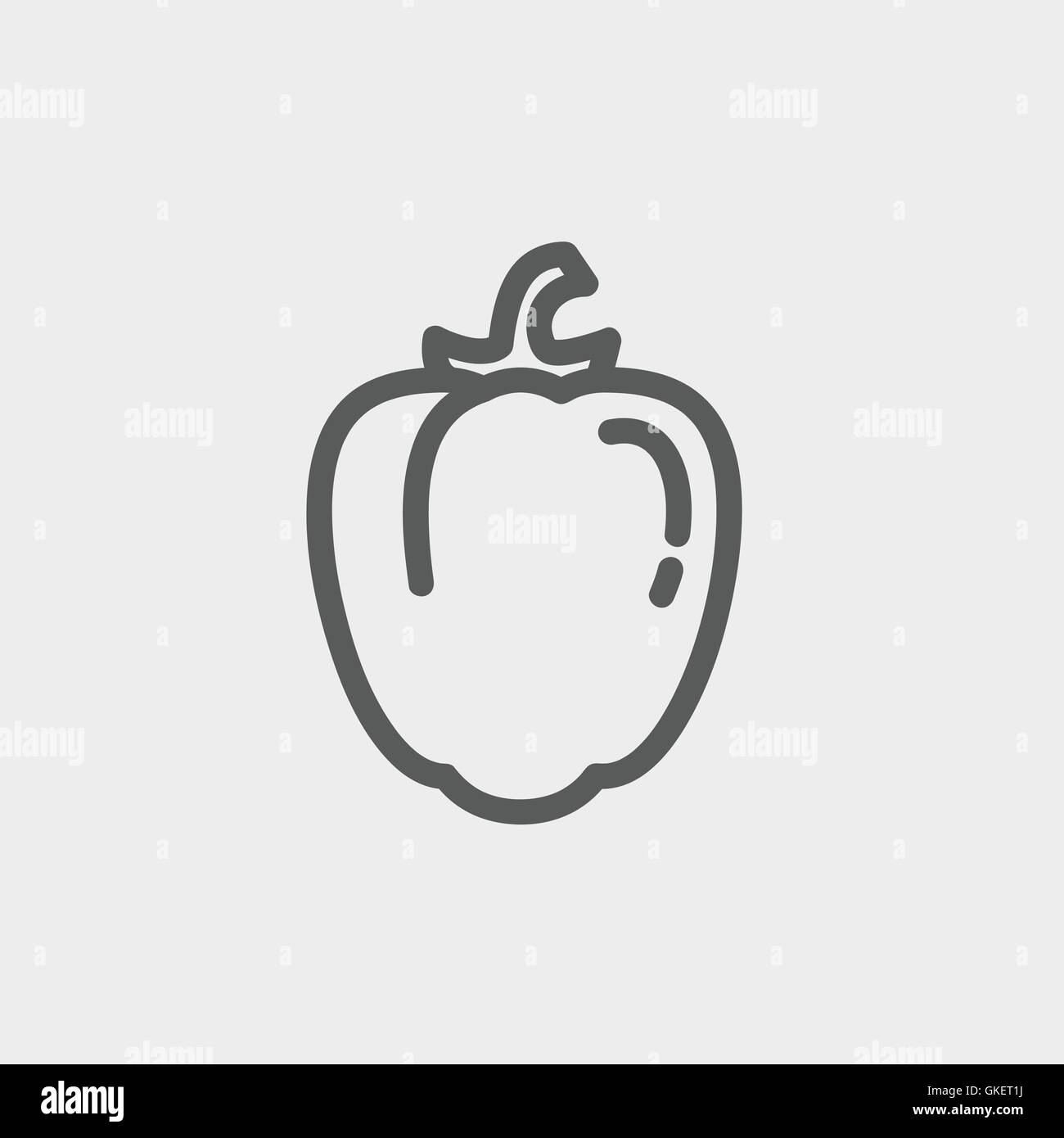 Single line bell pepper hi-res stock photography and images - Alamy