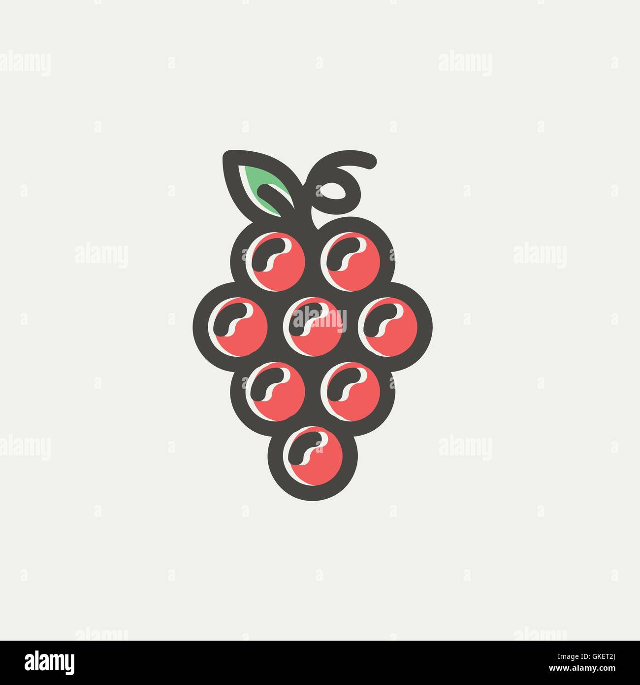 Leaf icon linear thin Stock Vector Images - Alamy