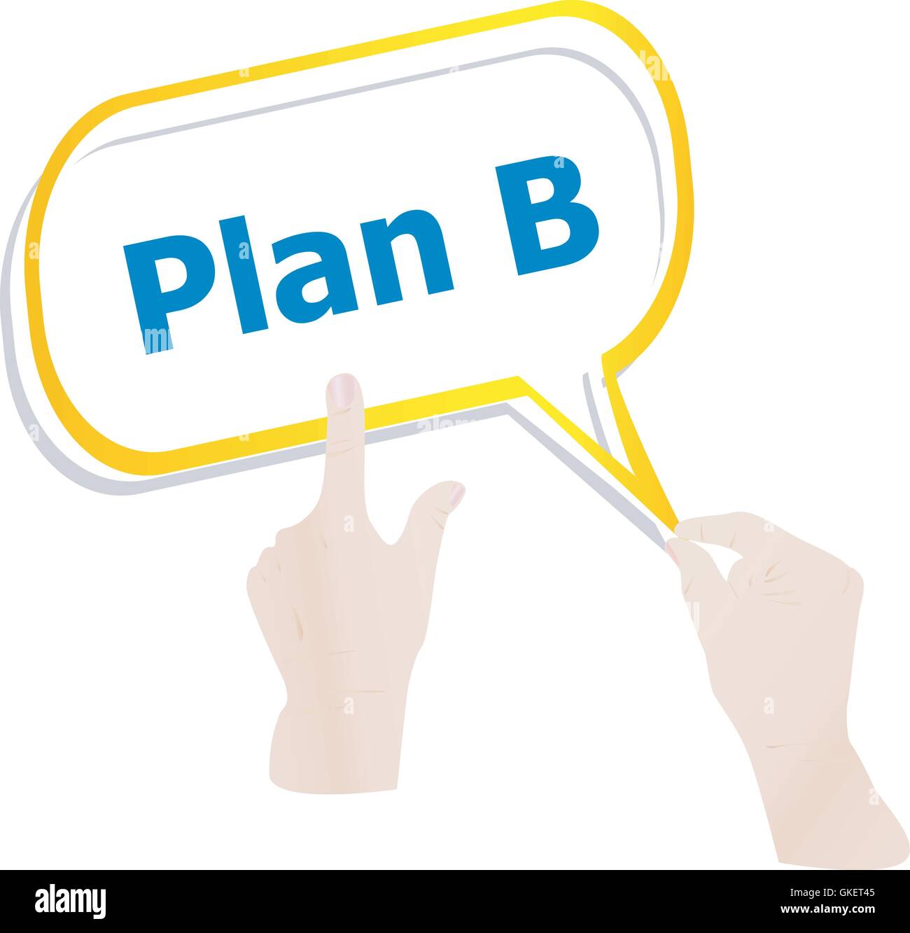 hands holding abstract cloud with plan b word vector Stock Vector Image ...