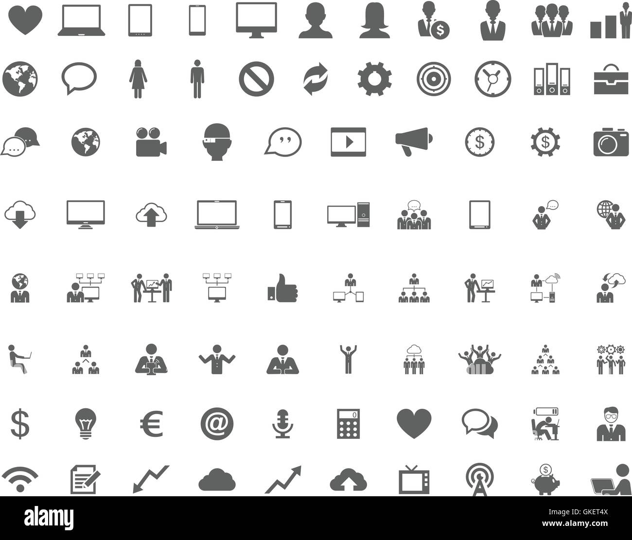 Technology set of flat icons Stock Vector Image & Art - Alamy